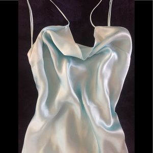 DANNIJO | Dresses | Dannijo Silk Turquoise Ruched Ocean Mini Slip Dress ...